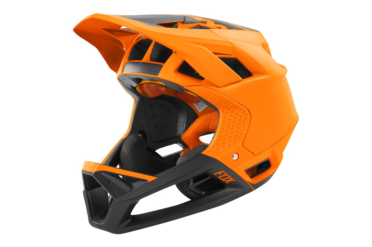 FOX kask Proframe matte black orange 2019 - Biker-house Kraków
